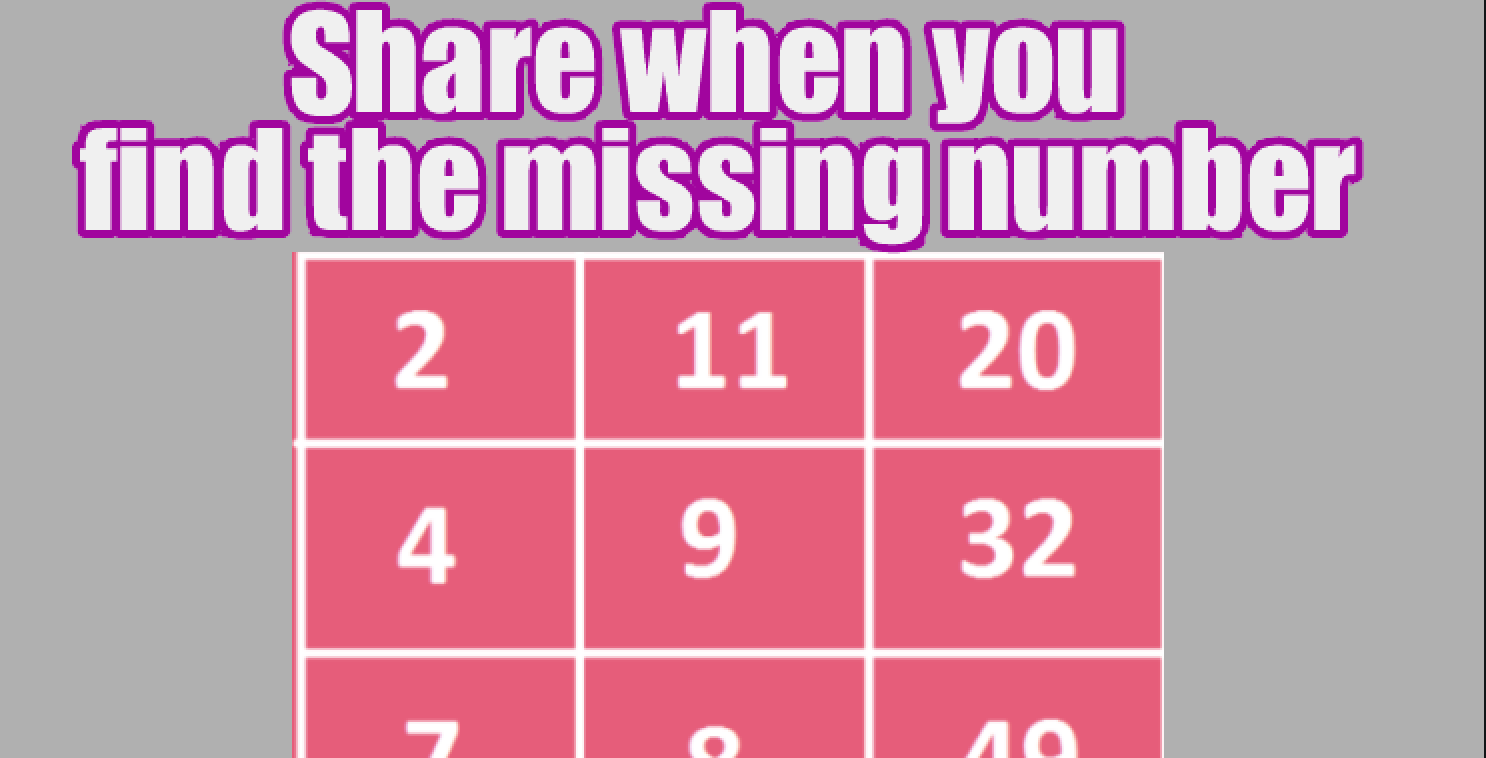 Can You Find The Missing Number 