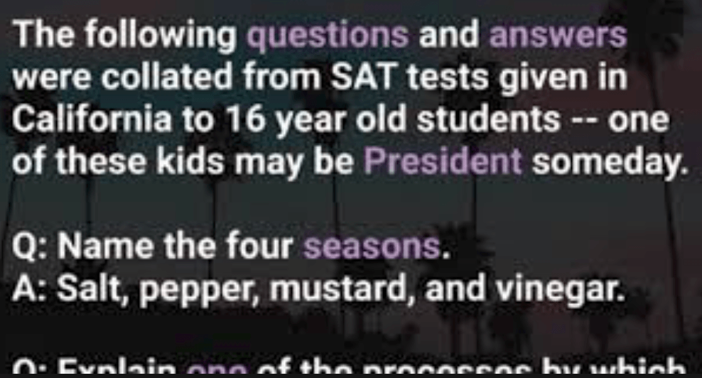 30 Brilliant Test Answers From Smartass Kids • Writical